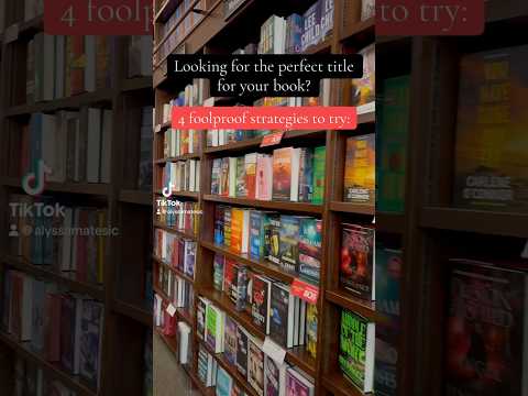 Looking for the perfect title for your book?