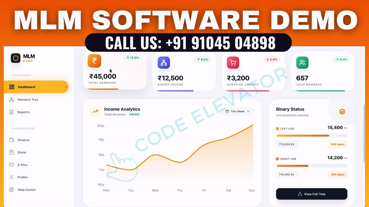 Binary MLM Software Demo | MLM Software Demo | MLM Software kaise banaye | MLM Software Free Demo