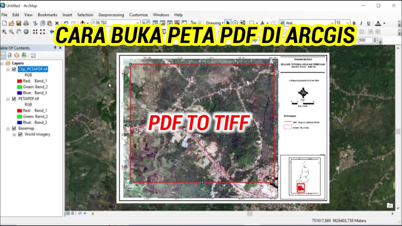 Opening PDF Maps with ArcGIS || Converting PDF Maps to TIFF