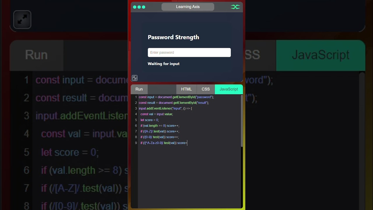 Password Strength Checker | HTML CSS JavaScript