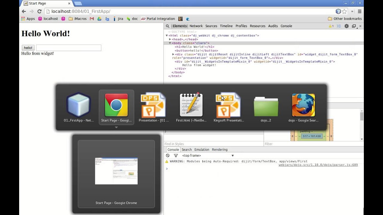 01 First App - Dojo Toolkit Tutorial @dojo @dojotoolkit