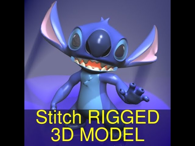 Stitch RIGGED 3D Model - FlatPyramid