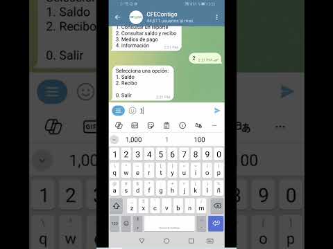 CFE - ¿Cómo Consultar Saldo A Través De Telegram? - Revisar El Monto Pendiente Del Recibo De Luz