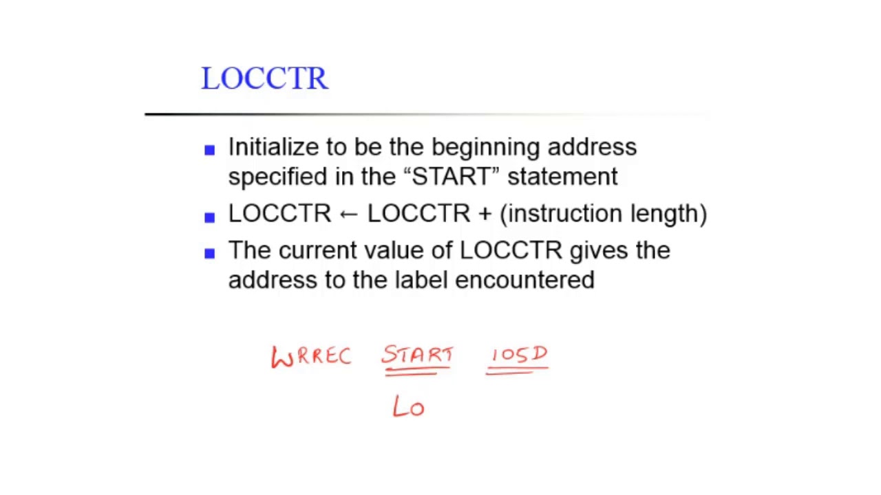 data structure and algorithm of an assembler