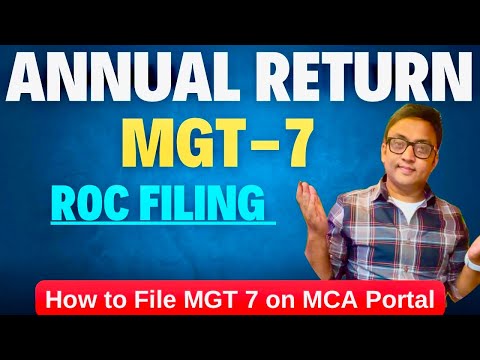 How to File MGT -7 | ROC Filing MGT 7 | Company Annual Return #mgt7