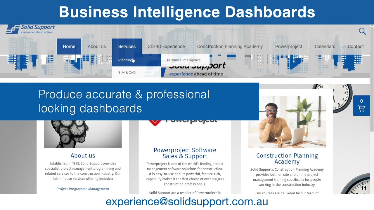 Business Intelligence Dashboards and reports