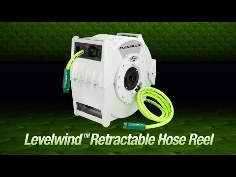 Flexzilla® Retractable Water Hose Reel with Levelwind™ Technology