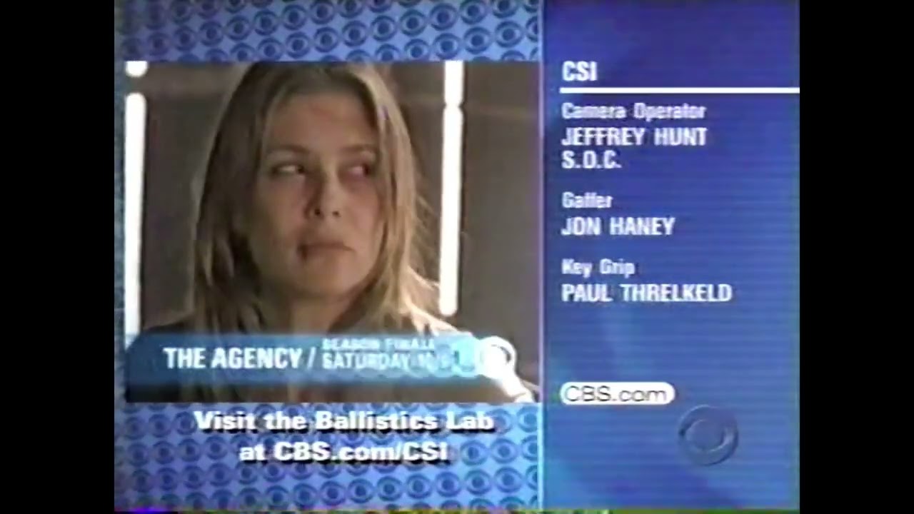 CBS split screen credits, circa 2003 #3