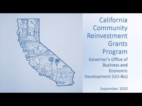Overview of the California Community Reinvestment Grants (CalCRG) Program for Fiscal Year 2020-21