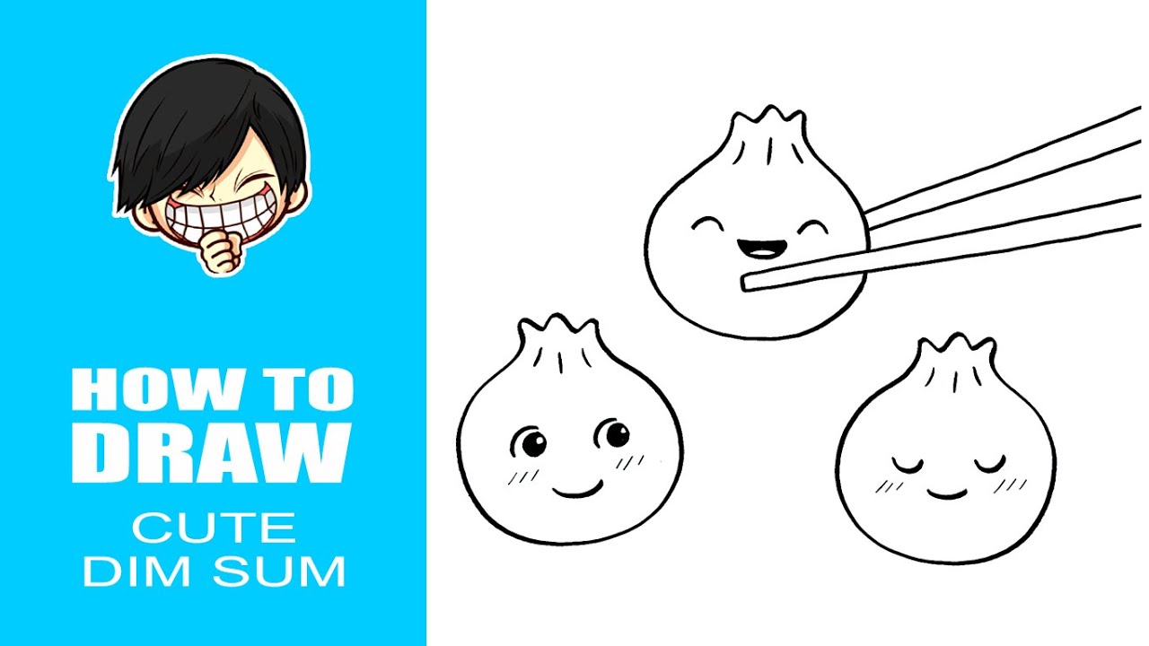 How to draw Cute Cartoon Dim Sum