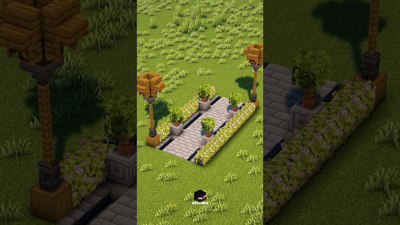 Simple pathway for your Medieval City #minecraft #fyp #reimiho #minecraftbuilding #minecraftdesigns