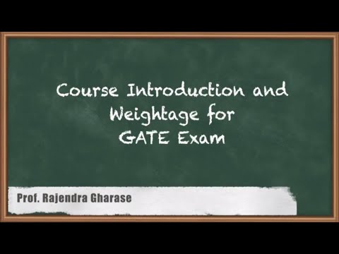 Course Introduction and Weightage for GATE Exam Video Lecture - Crash ...