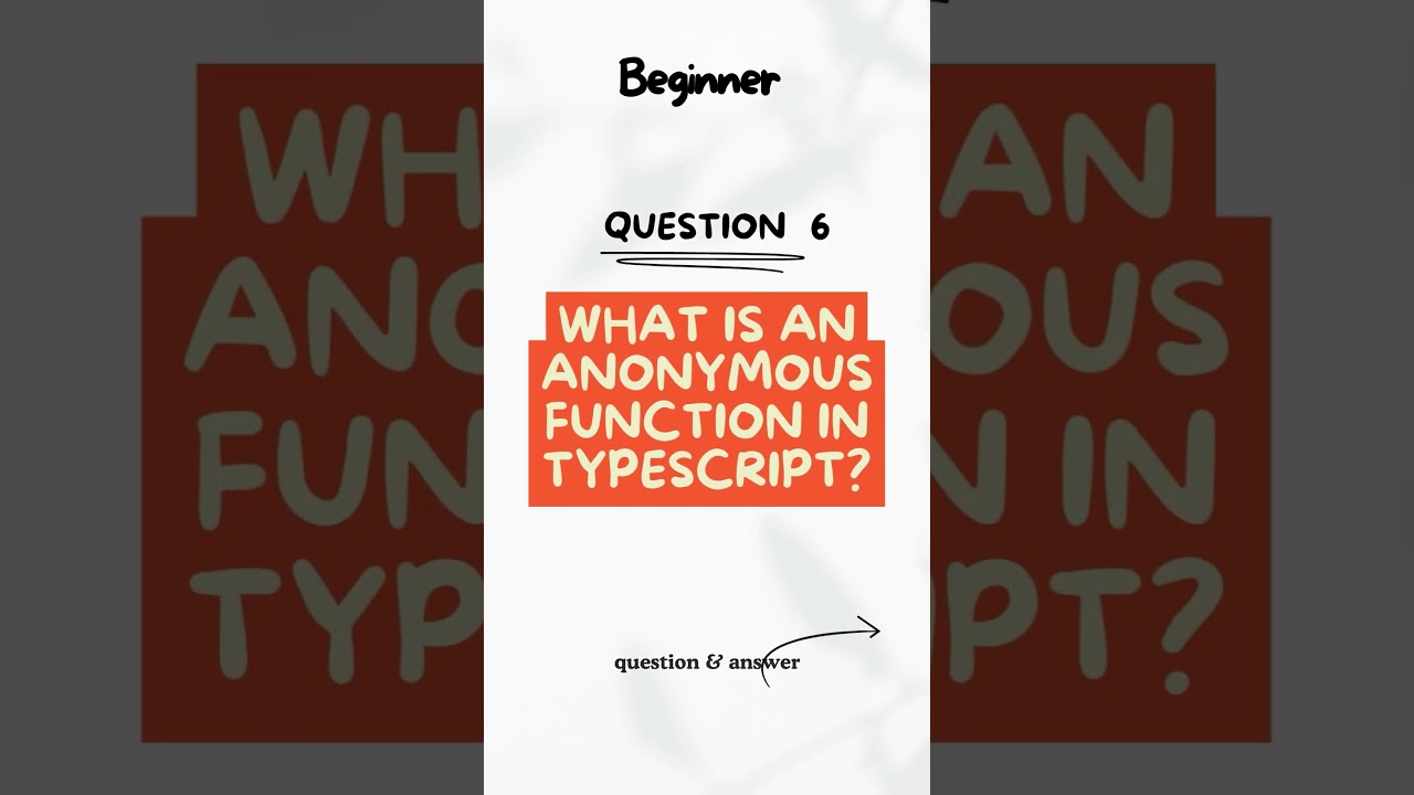 What is an Anonymous Function in TypeScript? #shorts #ytshorts #codewithchitra