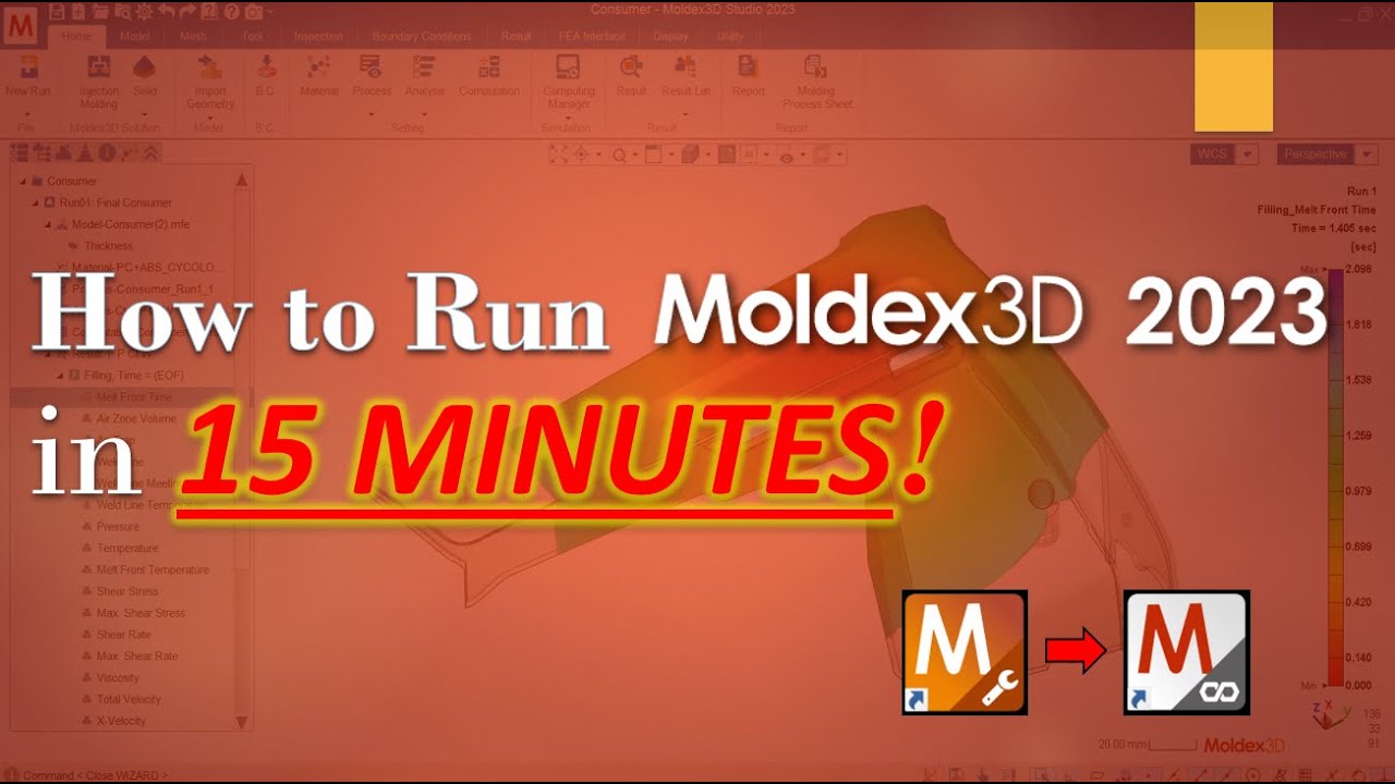 Moldex3D 2023 QuickStart Tutorial | CADdoctor | Studio | Mold Filling Simulation