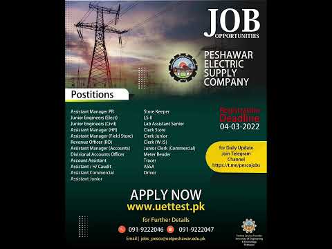 Vacancies in PESCO | WAPDA #jobs #career