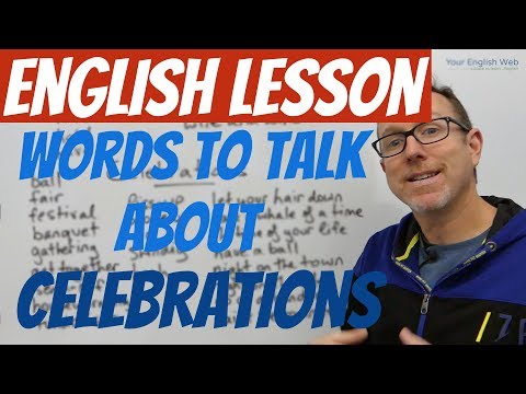 English lesson 🇦🇺 - Words to talk about CELEBRATIONS 🎉