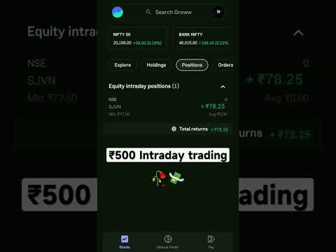 ₹500 Capital intraday trading for beginners #intraday #intradaytrading #trading #sharemarket