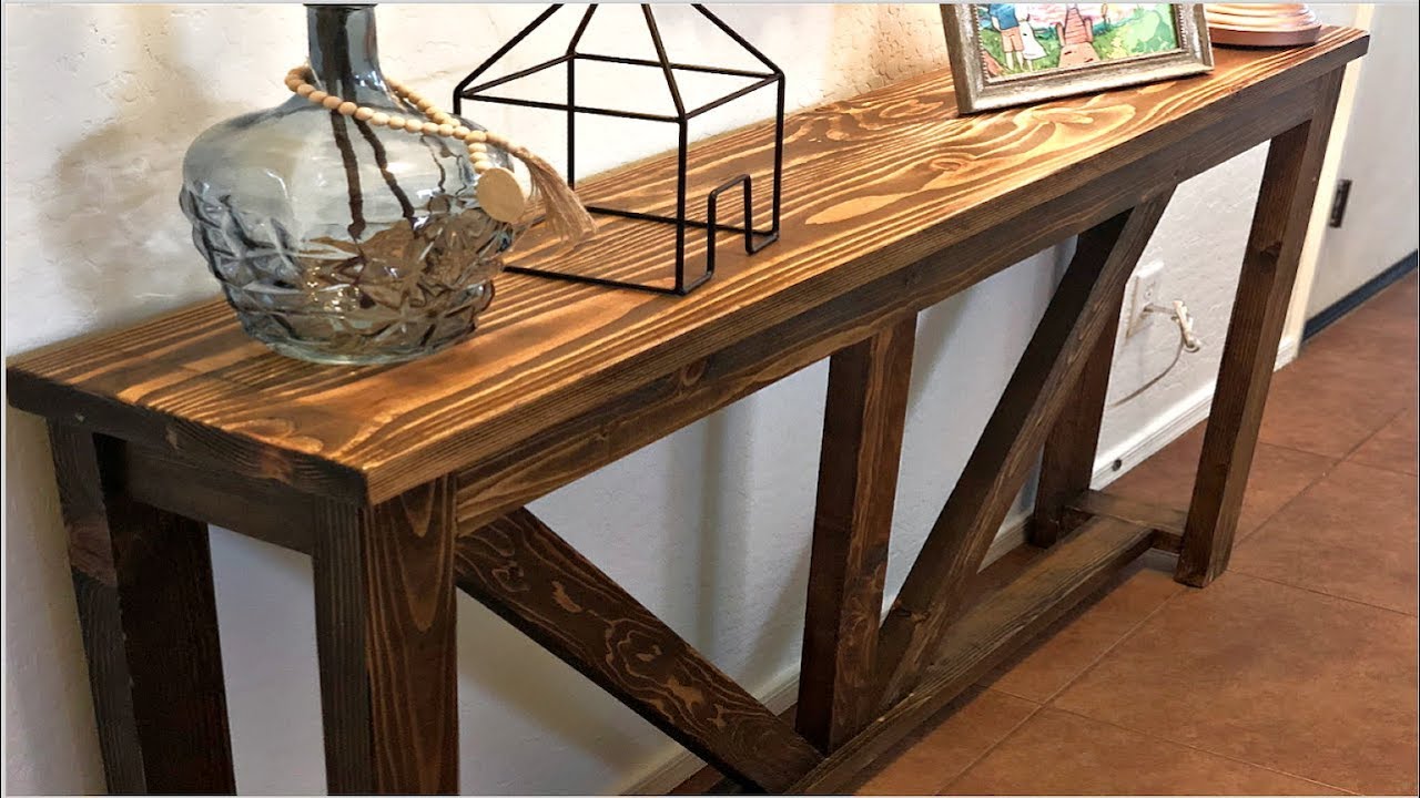 Simple Rustic Entry Table DIY