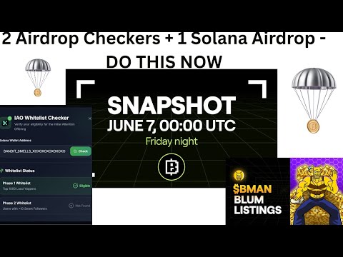 2 Airdrop Checkers + 1 Solana Airdrop - DO THIS NOW