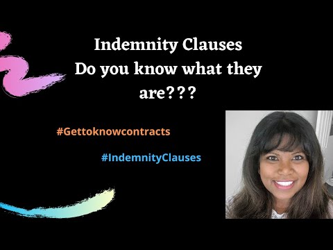 What is an "Indemnity Clause"???? Why you should care...#Bitesizevideo #Contracts