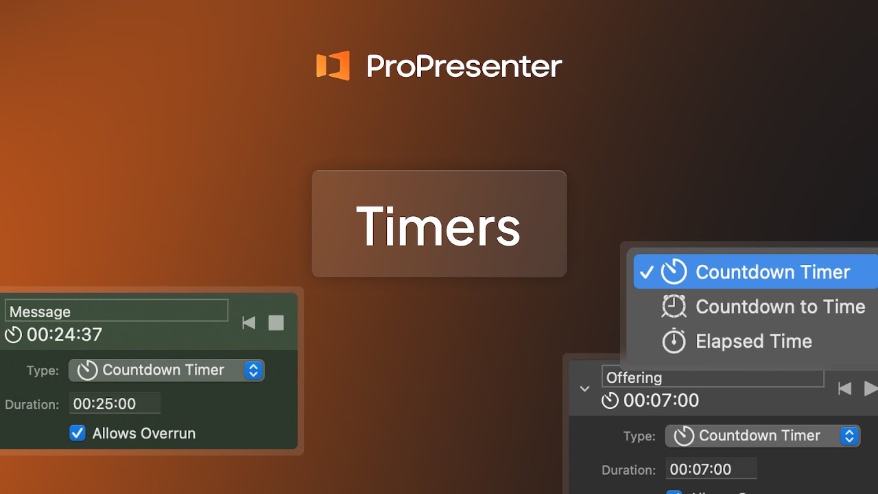 ProPresenter - Timers