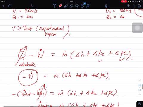 Tutorial Thermodynamics: Analysis of Turbine Using Steady Flow Energy Equation