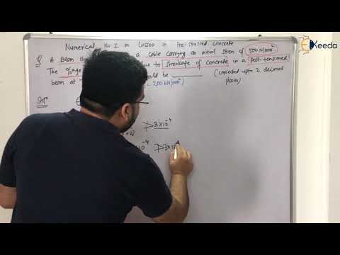 Numerical number 2 on losses in prestressed concrete - Concrete Structures - GATE Video Lecture ...