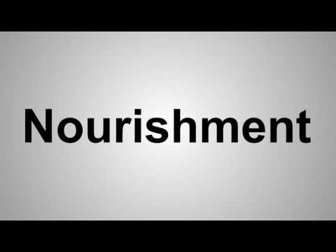How To Pronounce Nourishment