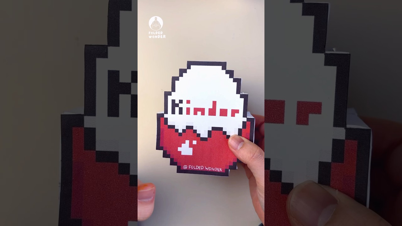 🐔DIY Pixel Art Kinder Joy(feat. Minecraft)#papercraft