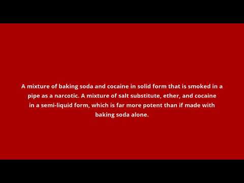 what is the meaning of crack cocaine