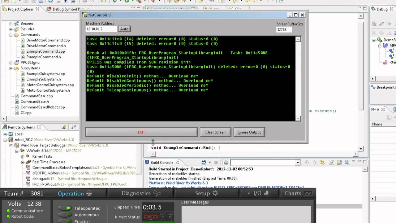 First CPP Command based robot