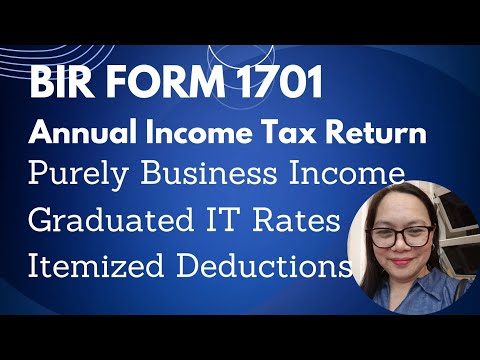 BIR FORM 1701 ANNUAL INCOME TAX RETURN 2023 - ITEMIZED DEDUCTIONS