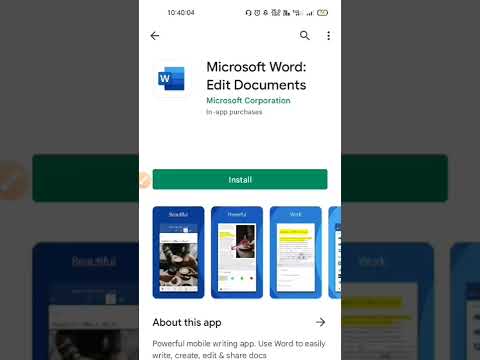 How to download Ms Word in android phone 🤔 || #shorts