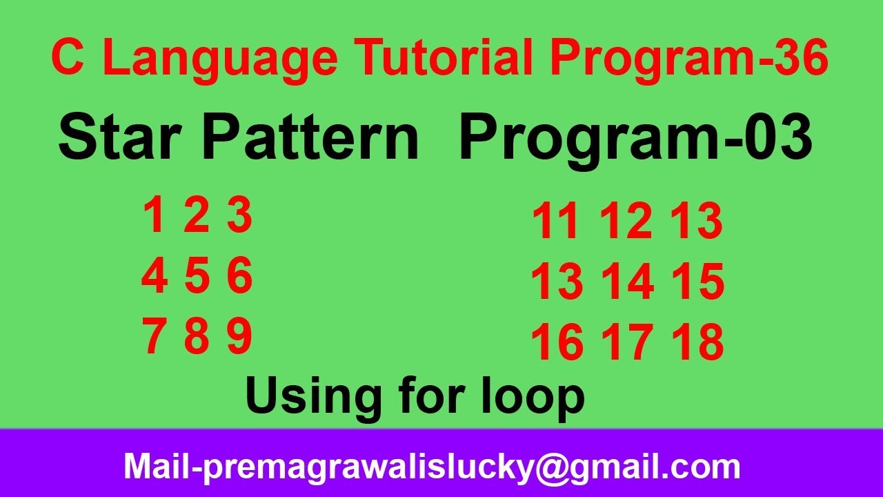 Star Pattern In C programming| Program-36 |star pattern program-3