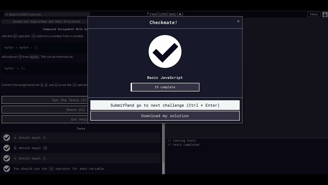Compound Assignment With Augmented Subtraction- Free Code Camp Help - Basic Javascript - Algorithms