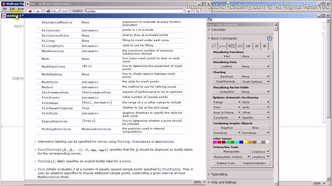 Mathematica Plot 01 Basics