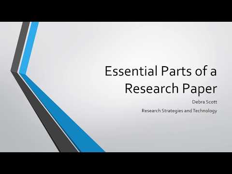 Essential Parts of Research Papers