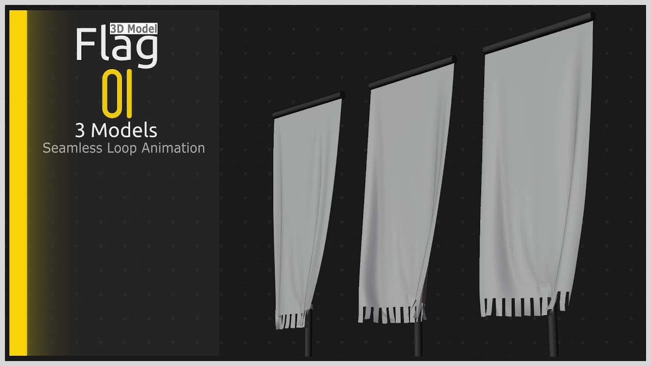 Flag 01 Seamless Loop Animation