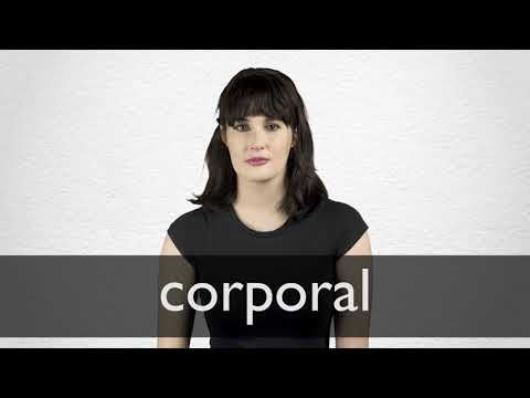 How to pronounce CORPORAL in British English