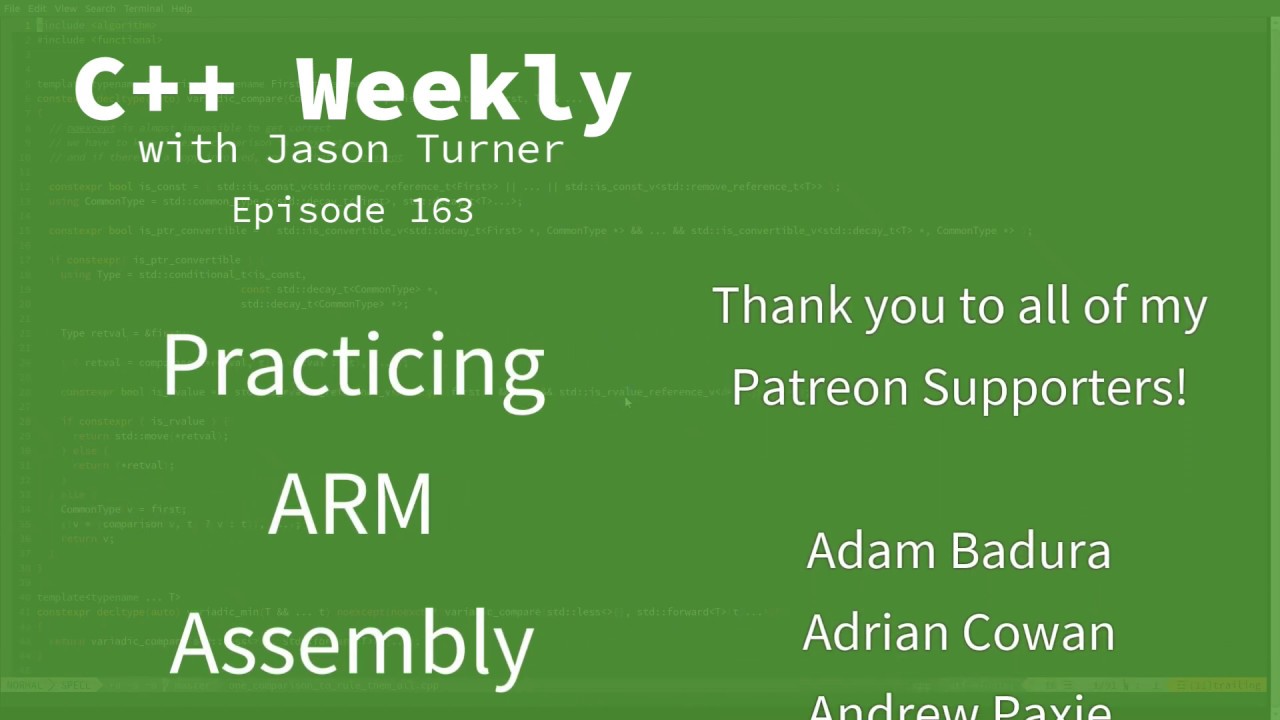 C++ Weekly - Ep 163 - Practicing ARM Assembly