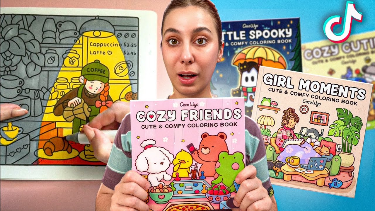 Compré los LIBROS para COLOREAR VIRALES de TIKTOK, ¿Valen la pena? ✨(Coco Wyo)
