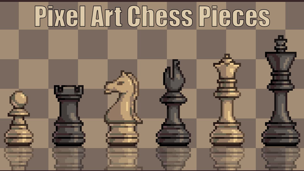 Making Pixel Art Chess Pieces (Timelapse)