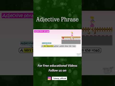 Adjective | Adjective Phrase | Types of Adjectives | Adjectives Concept & Examples | English #shorts