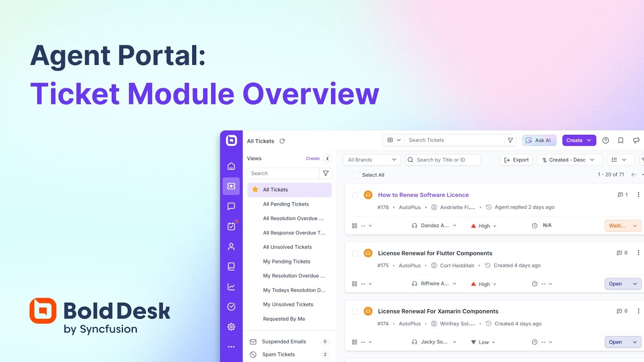 Agent Portal: Ticket Module Overview