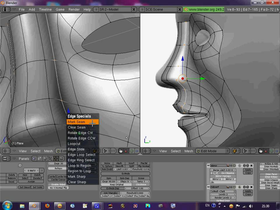 Blender head modeling tutorial part 2
