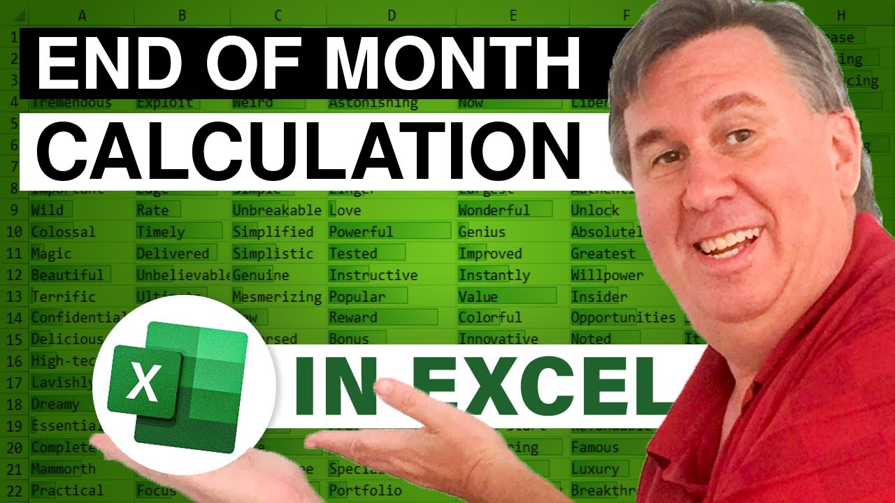 Mrexcels Learn Excel 577 End Of Month Mrexcel Message Board