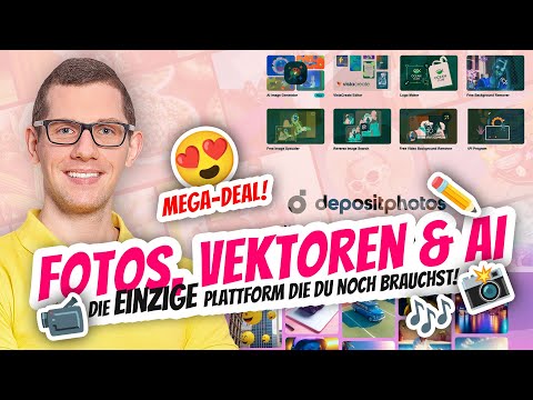 Depositphotos 😍 Fotos, Vektoren, Videos, Musik, Logo-Maker, CANVA Alternative ➕ AI-Bildtools