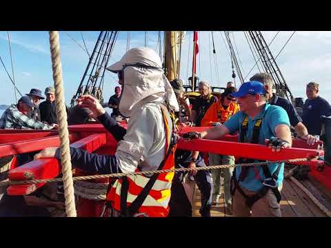 Working on the Endeavour capstan