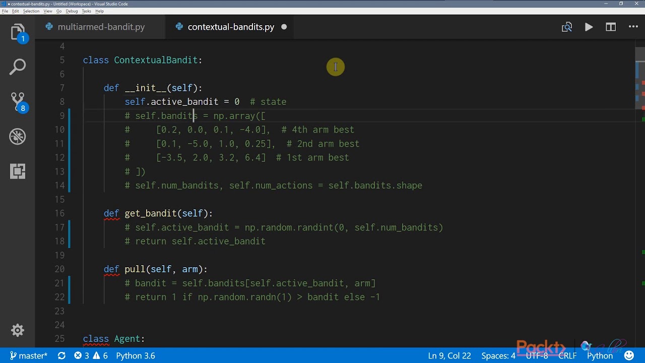 Hands - On Reinforcement Learning with Python: Creating an Envt with Bandits| packtpub.com