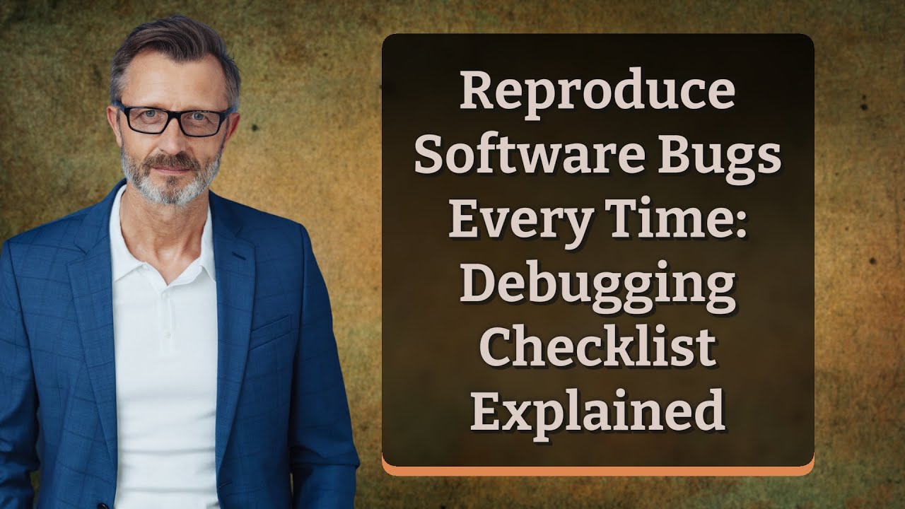 Reproduce Software Bugs Every Time: Debugging Checklist Explained